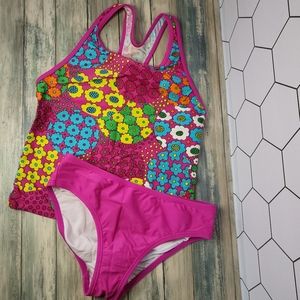 Speedo | Swim | Speedo 2 Piece Racerback Tankini 7s Floral Motif | Poshmark